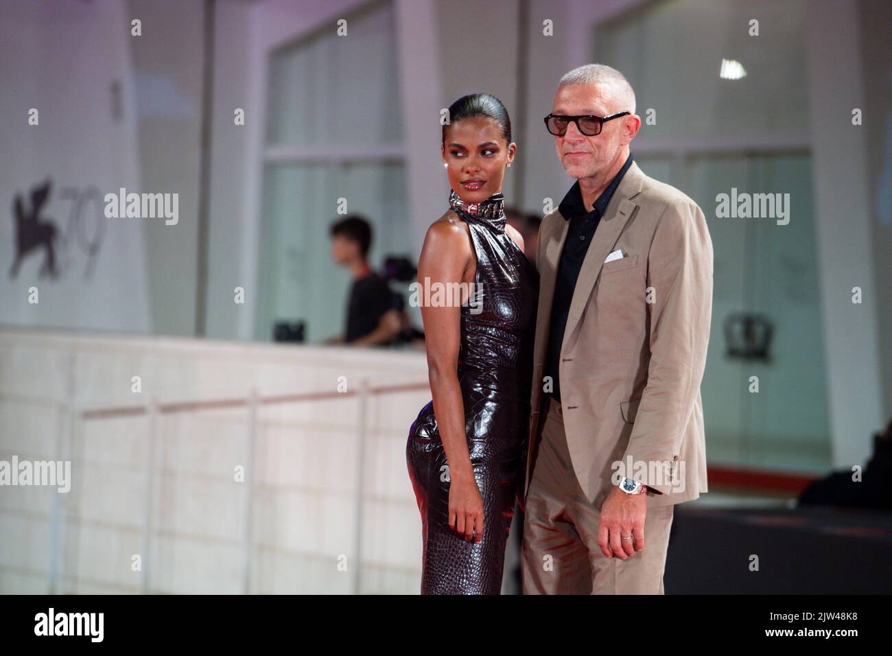 Tina Kunakey , Vincent Cassel 79th Venice Film Festival Red Carpet of ...