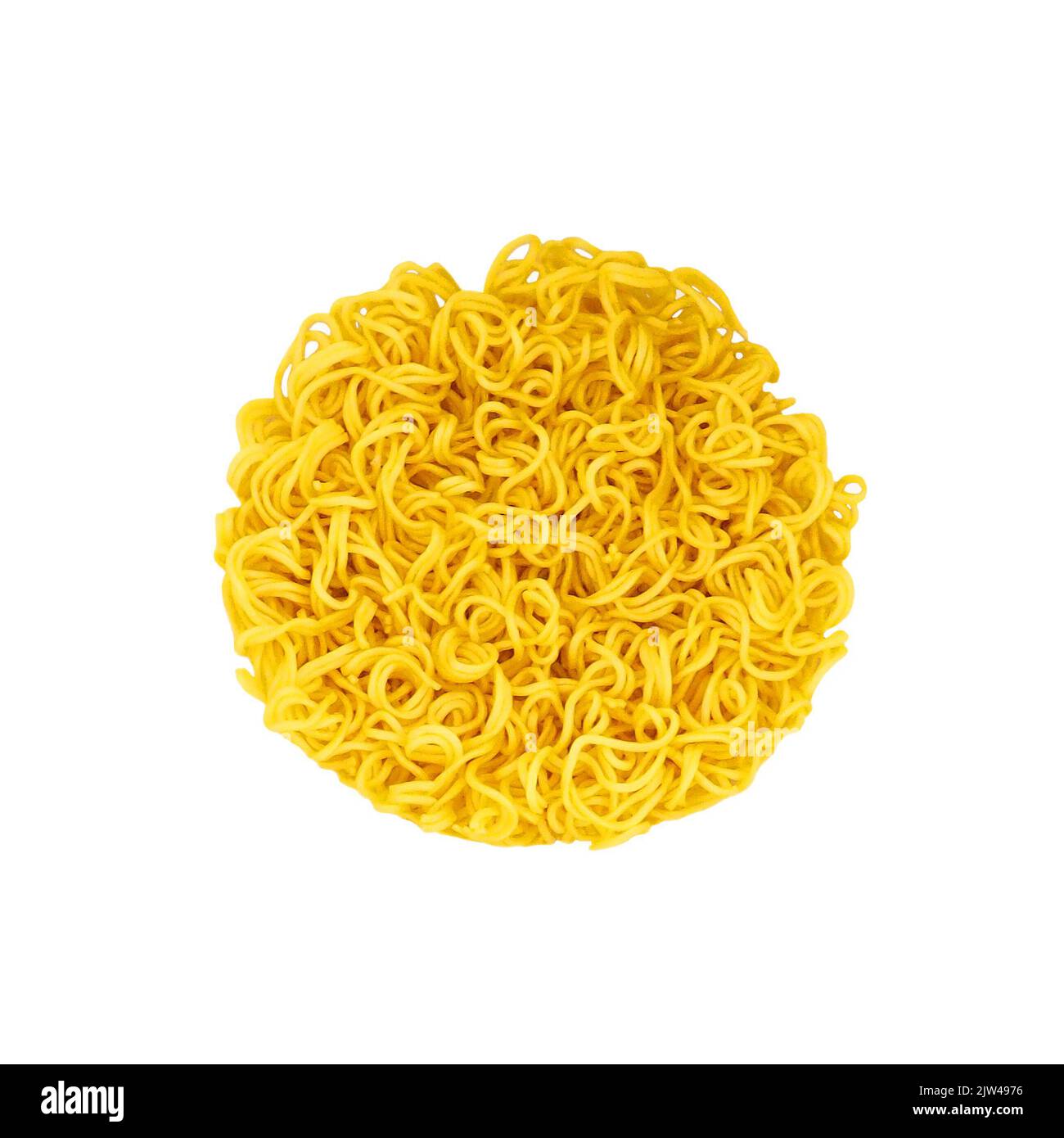 Yellow instant noodle and white background and isolated Stock Photo - Alamy