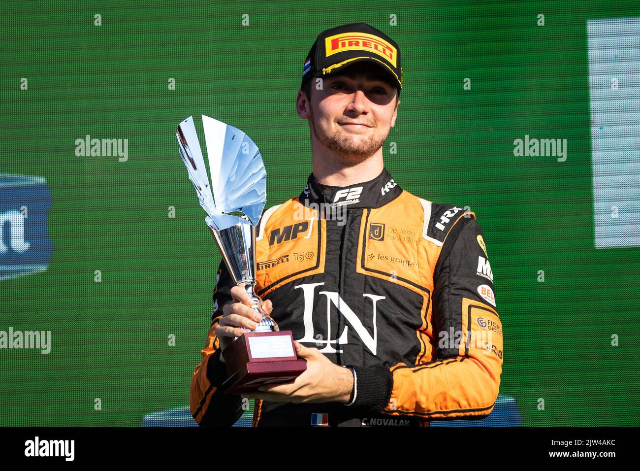 Podium, NOVALAK Clément (fra), MP Motorsport, Dallara F2, portrait ...