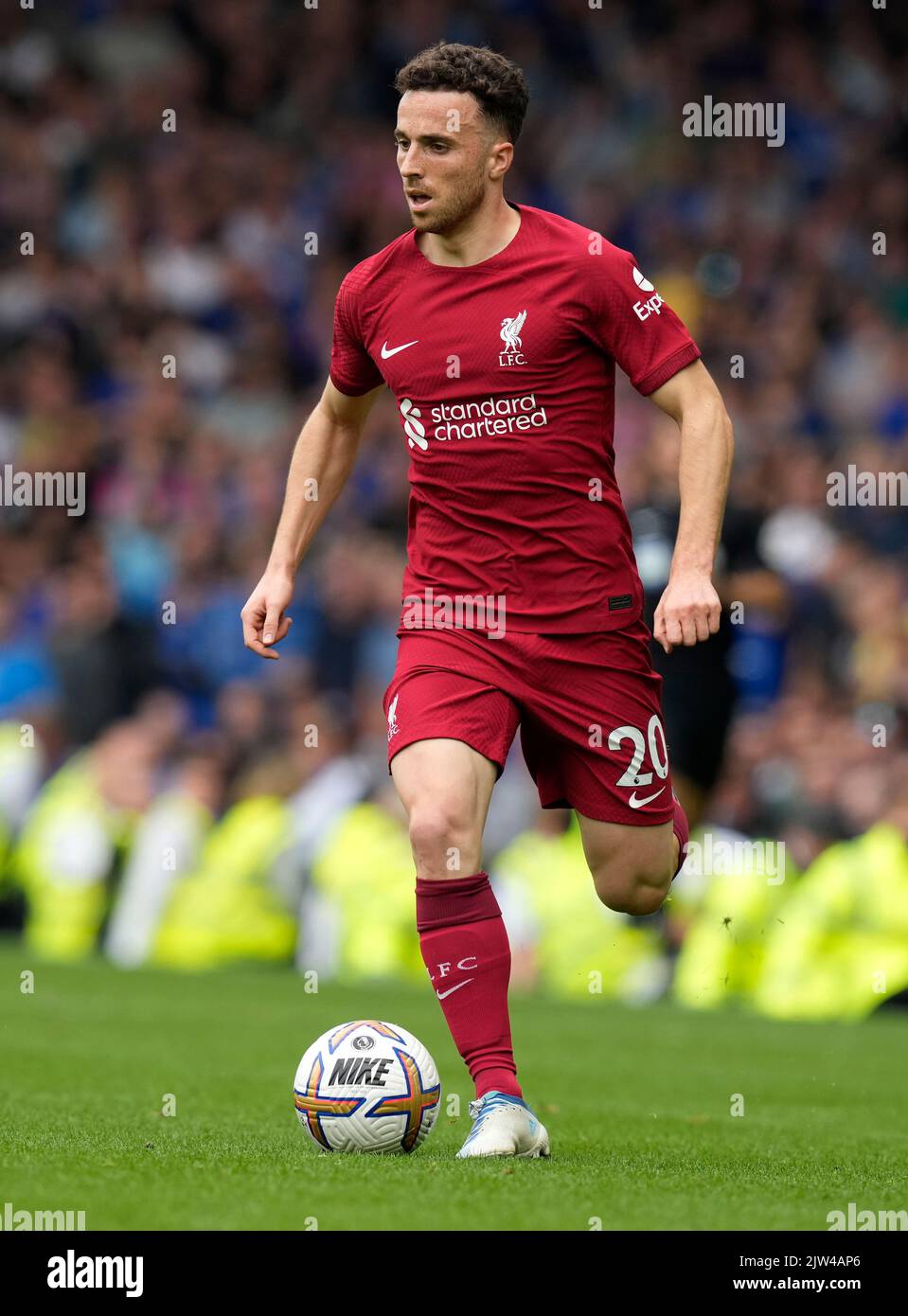 Liverpool, England, 3rd September 2022. Diogo Jota of Liverpool during ...