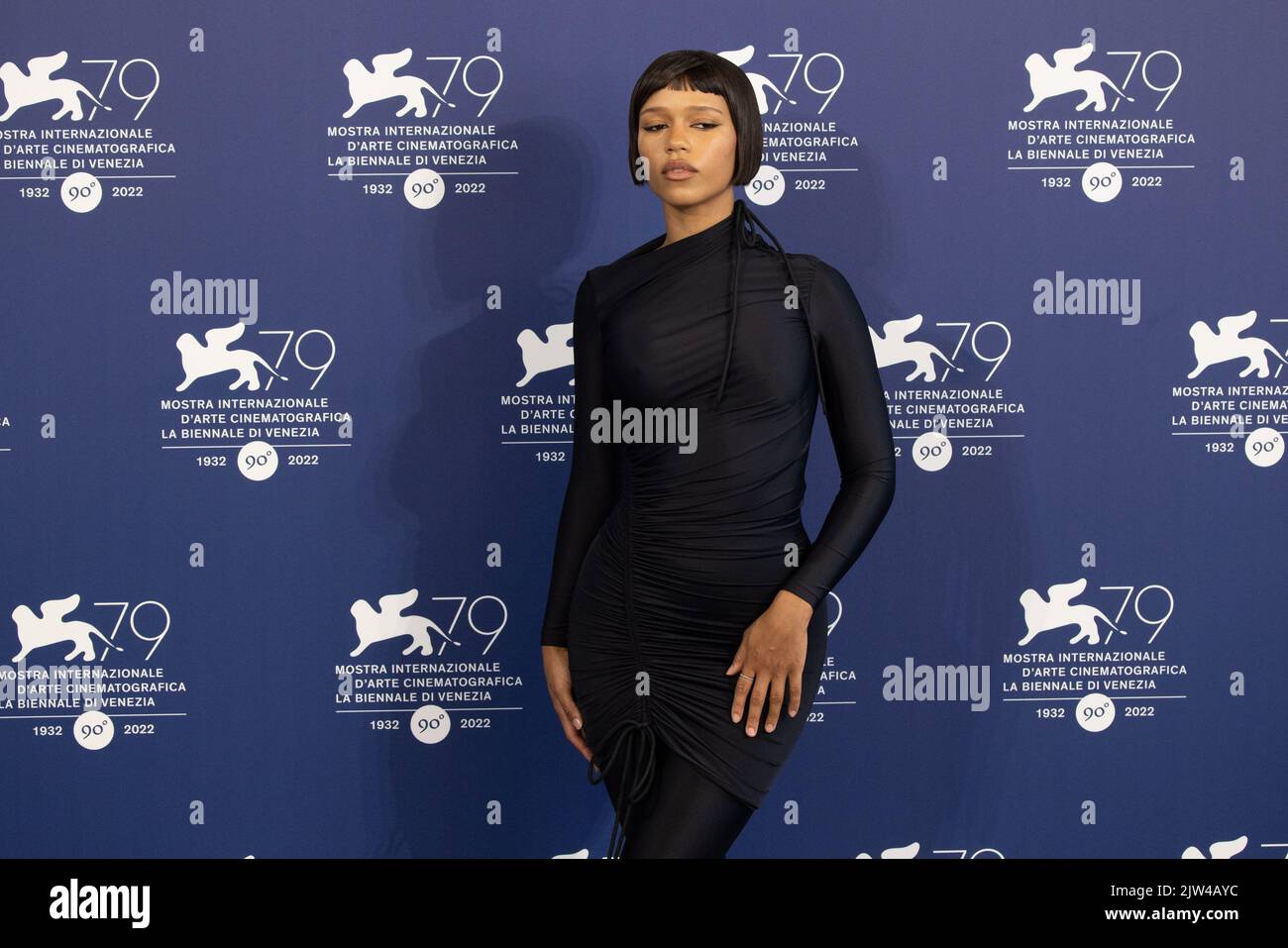 Taylor Russell attends the photocall for "Bones And All" at the 79th ...