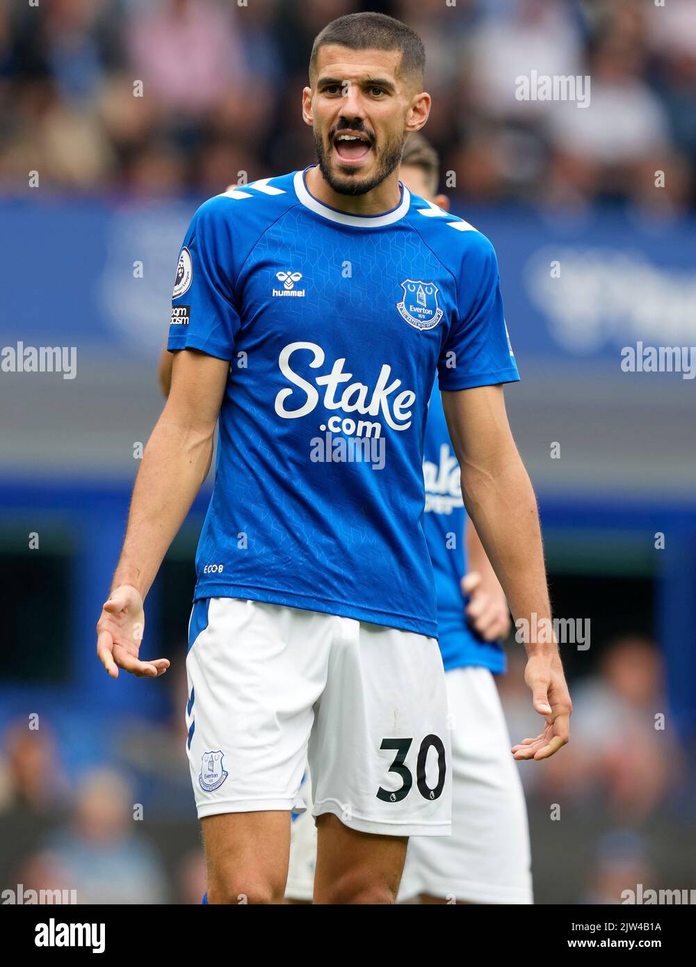 Liverpool, England, 3rd September 2022. Conor Coady of Everton during ...