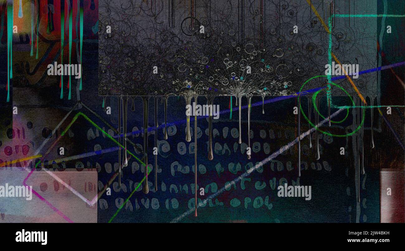 Abstract Painting. Modern art. 3D rendering Stock Photo - Alamy