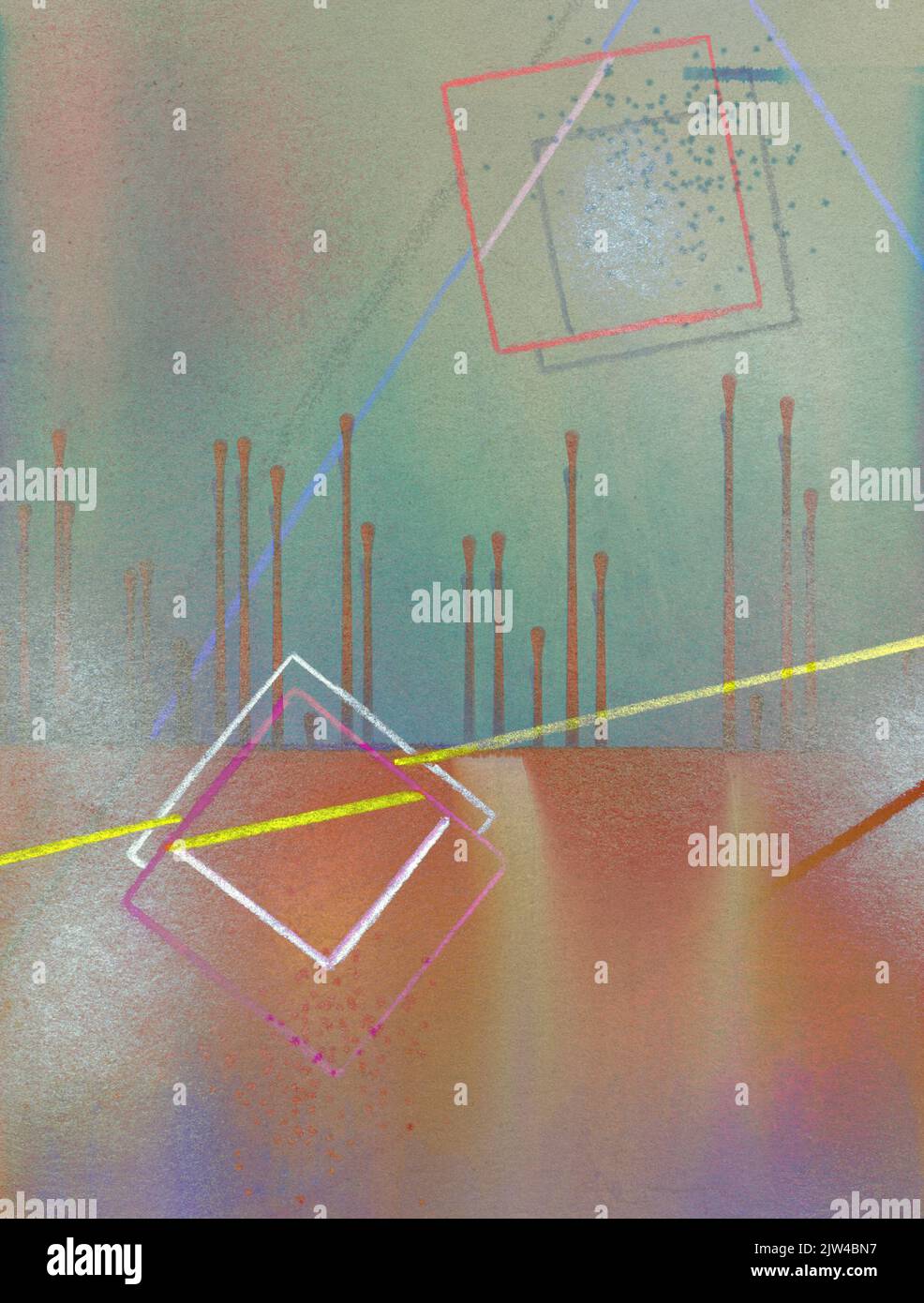 Abstract Painting. Modern art. 3D rendering Stock Photo - Alamy