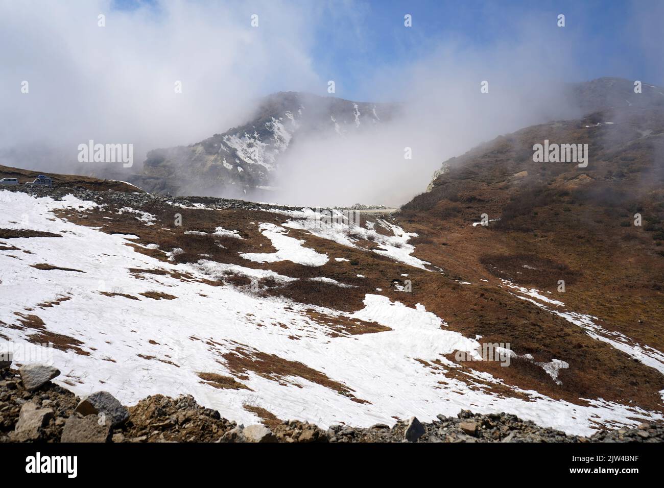 Ending time of Winter in Silk Route SIkkim Stock Photo - Alamy
