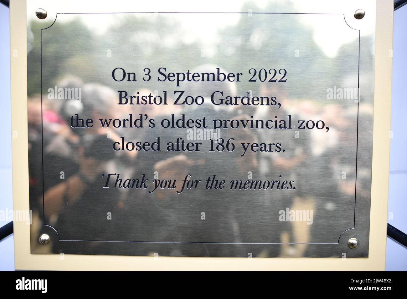 Plaque bristol zoo gardens hi-res stock photography and images - Alamy