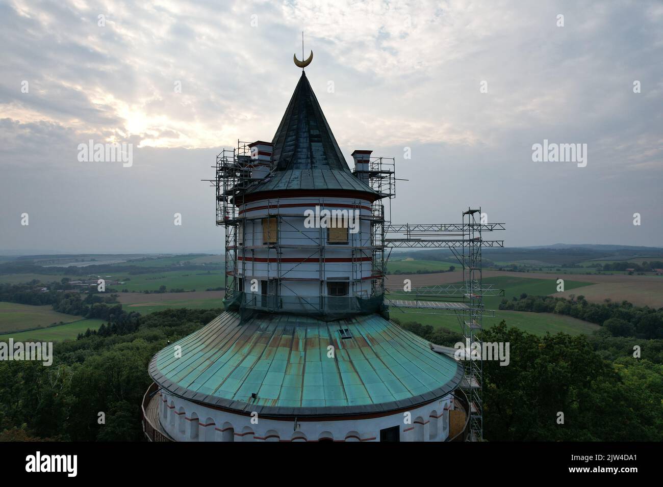 Stone dam with an arch bridge The dam of the Sedlice reservoir by ...