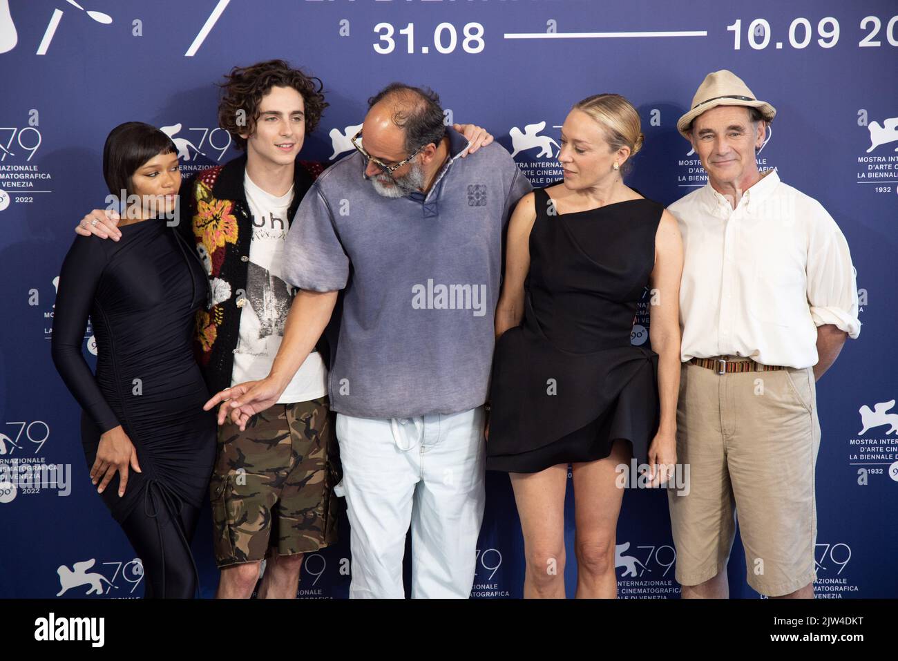 (From L) Canadian actress Taylor Russell, French US actor, Timothee ...