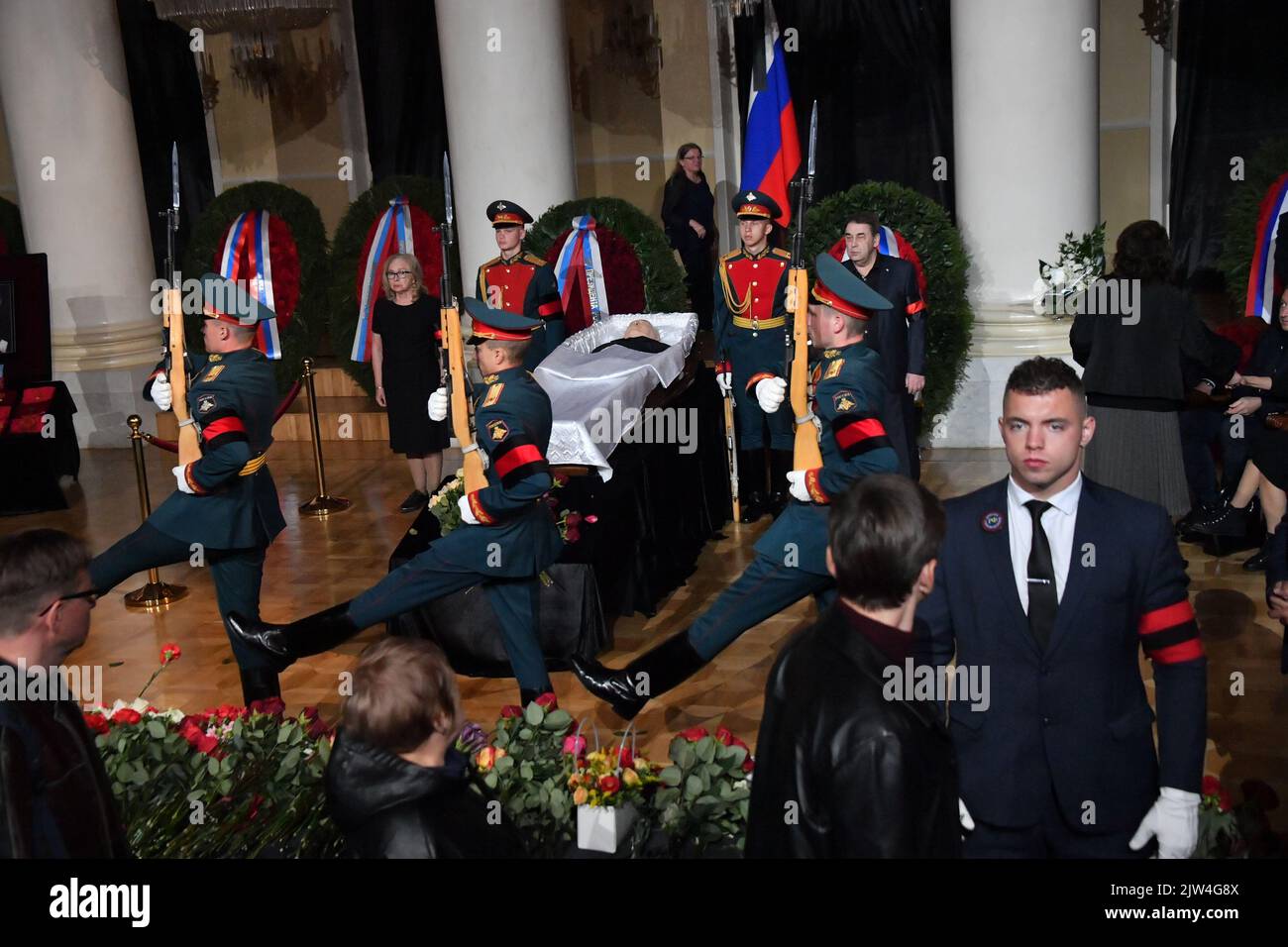 September 3, 2022. - Russia, Moscow. - A mourning ceremony for first ...
