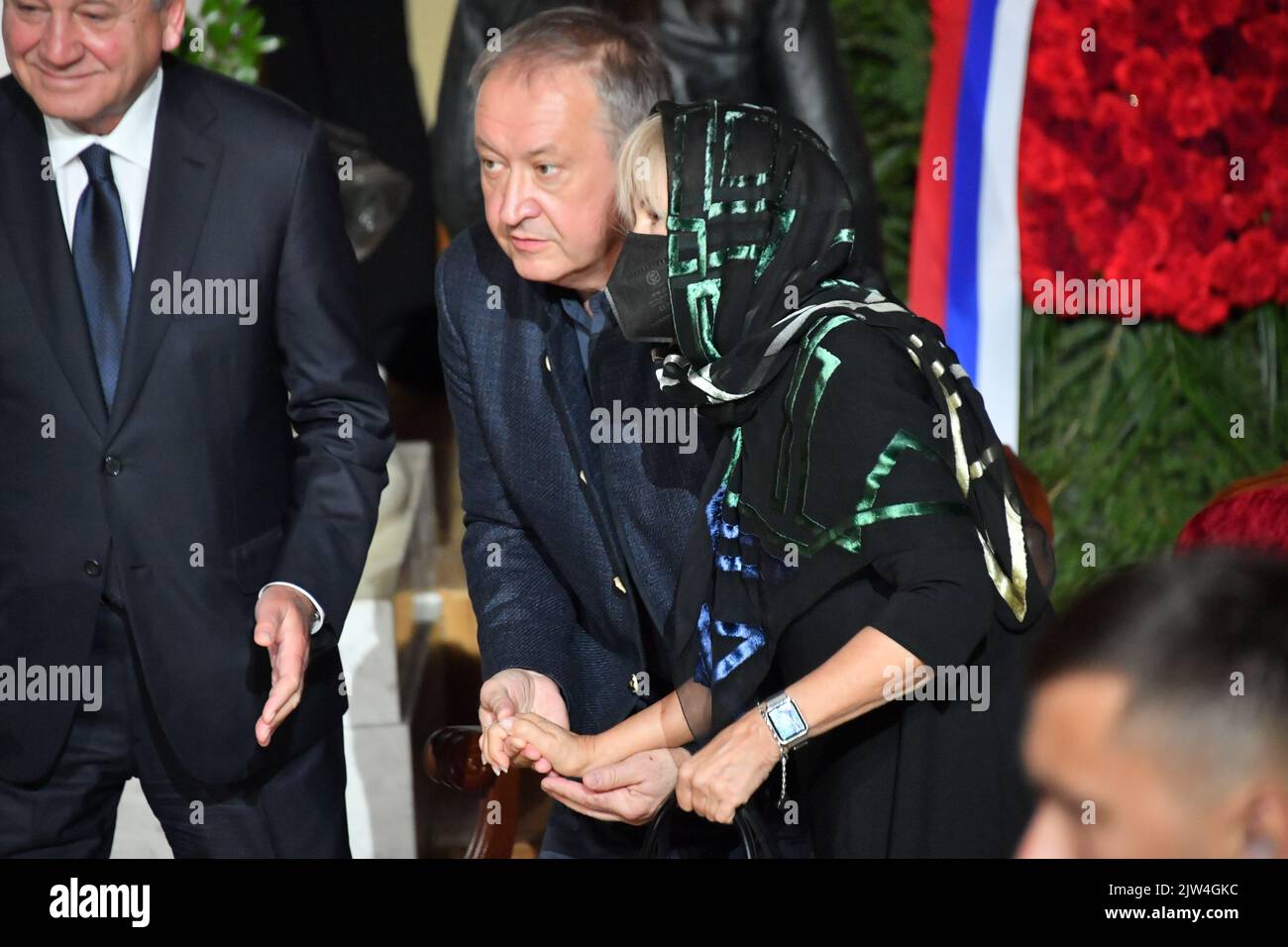 September 3, 2022. - Russia, Moscow. - A mourning ceremony for first ...