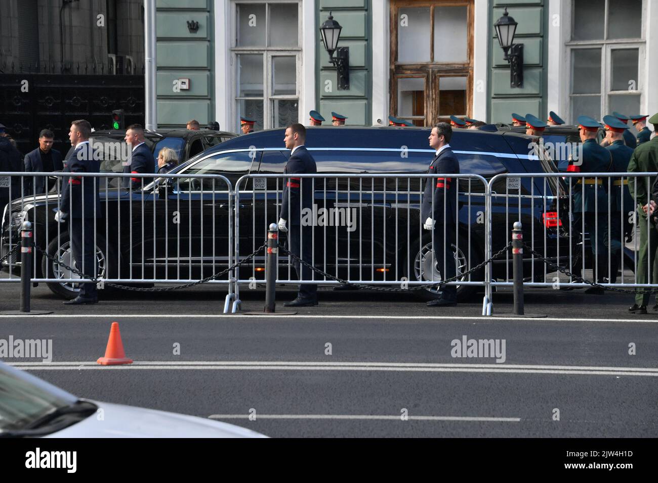 September 3, 2022. - Russia, Moscow. - A mourning ceremony for first ...