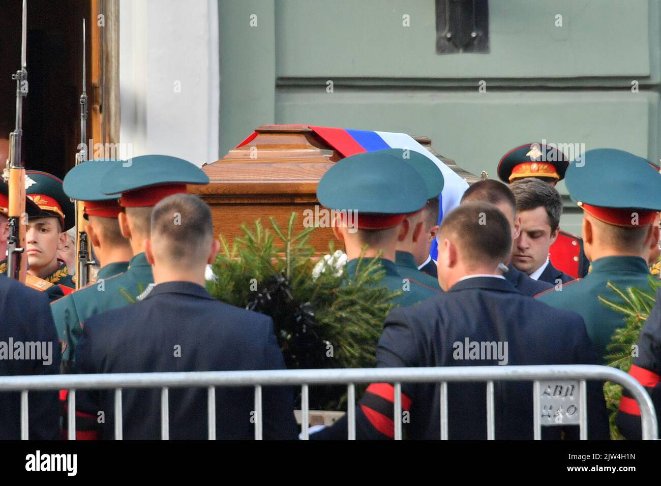 September 3, 2022. - Russia, Moscow. - A mourning ceremony for first ...