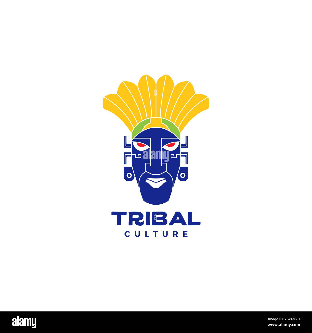 tribal culture mask colored logo design Stock Vector Image & Art - Alamy