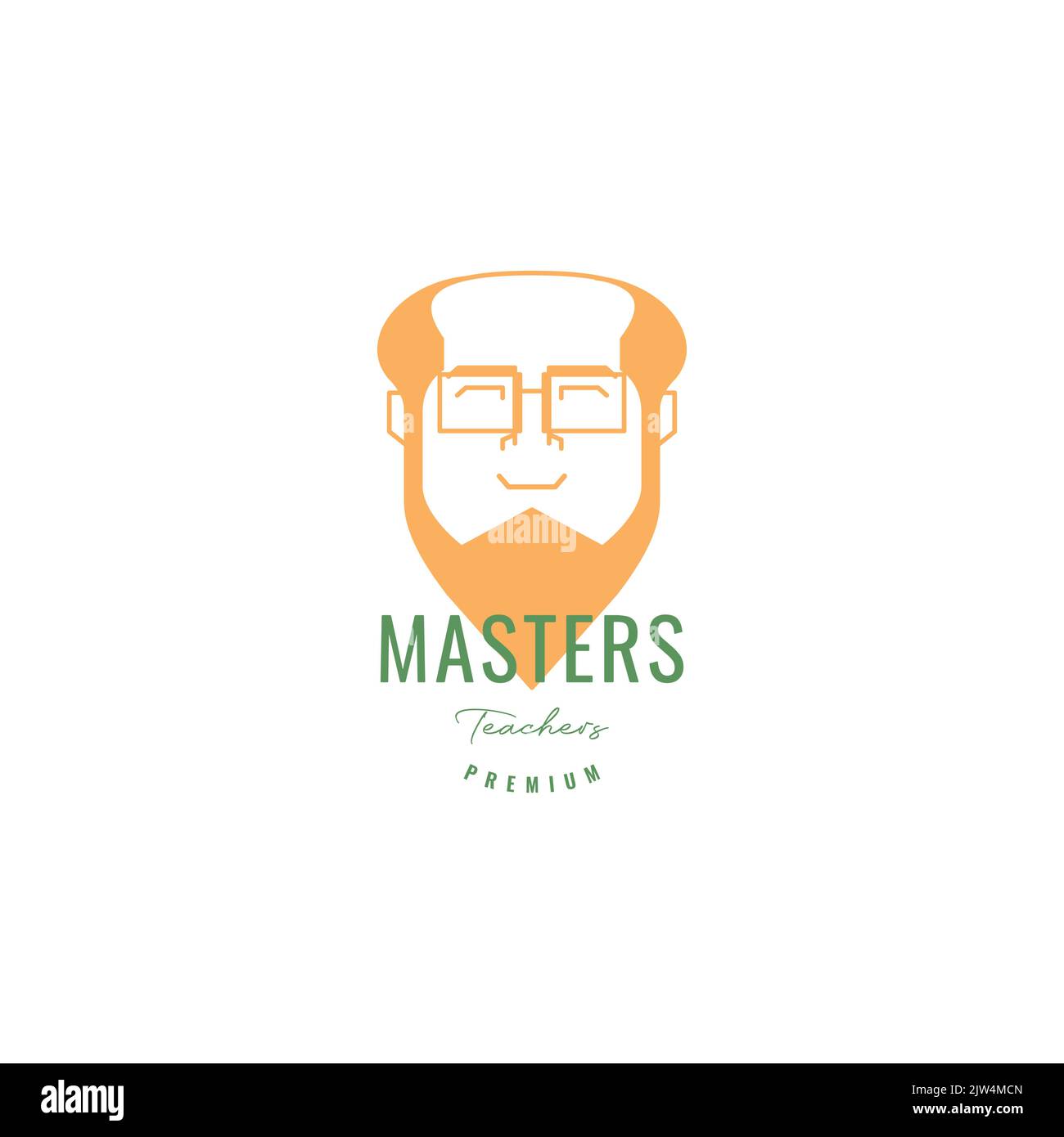 master teacher bearded sunglasses logo design Stock Vector Image & Art ...