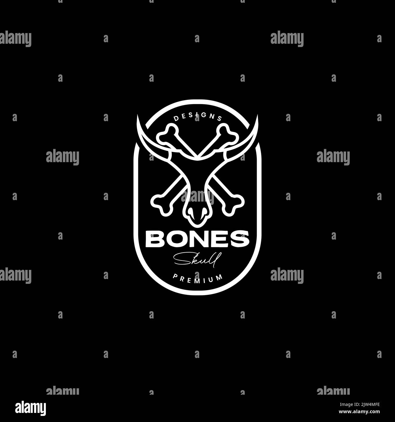 Buffalo bones Stock Vector Images - Alamy