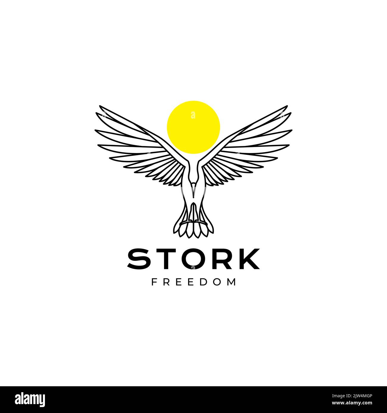 flying stork modern logo design Stock Vector Image & Art - Alamy