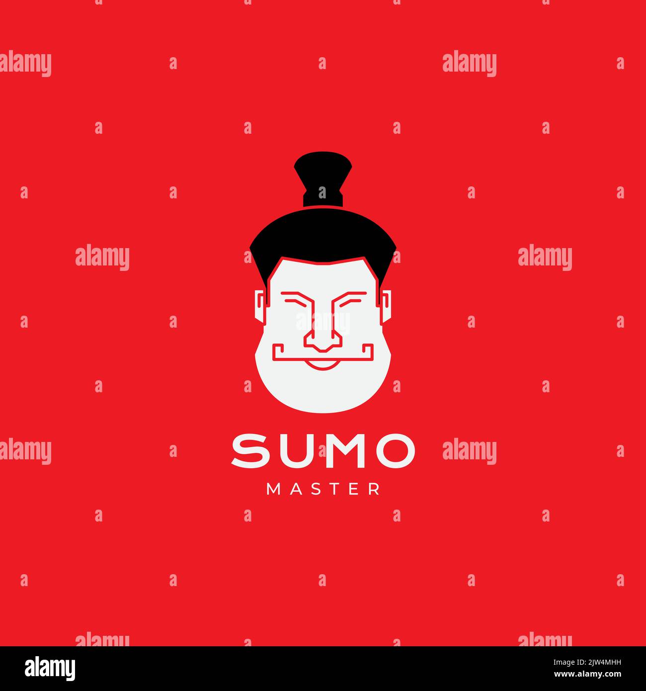 face sumo man logo design Stock Vector Image & Art - Alamy