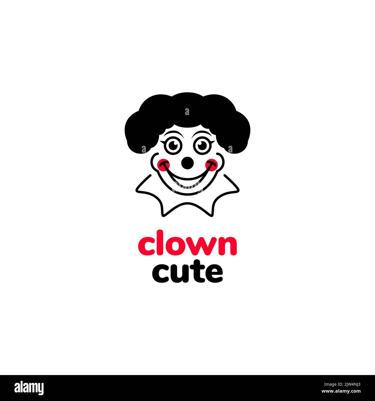 portrait smile clown cute logo design Stock Vector Image & Art - Alamy