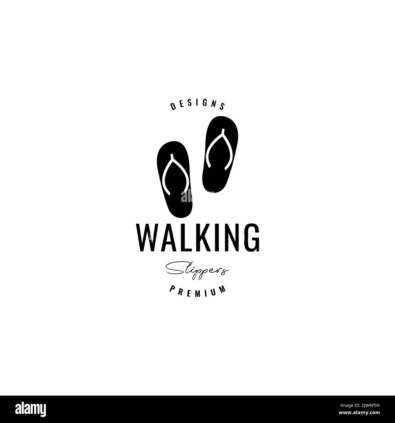 walking slippers logo design vector Stock Vector Image & Art - Alamy