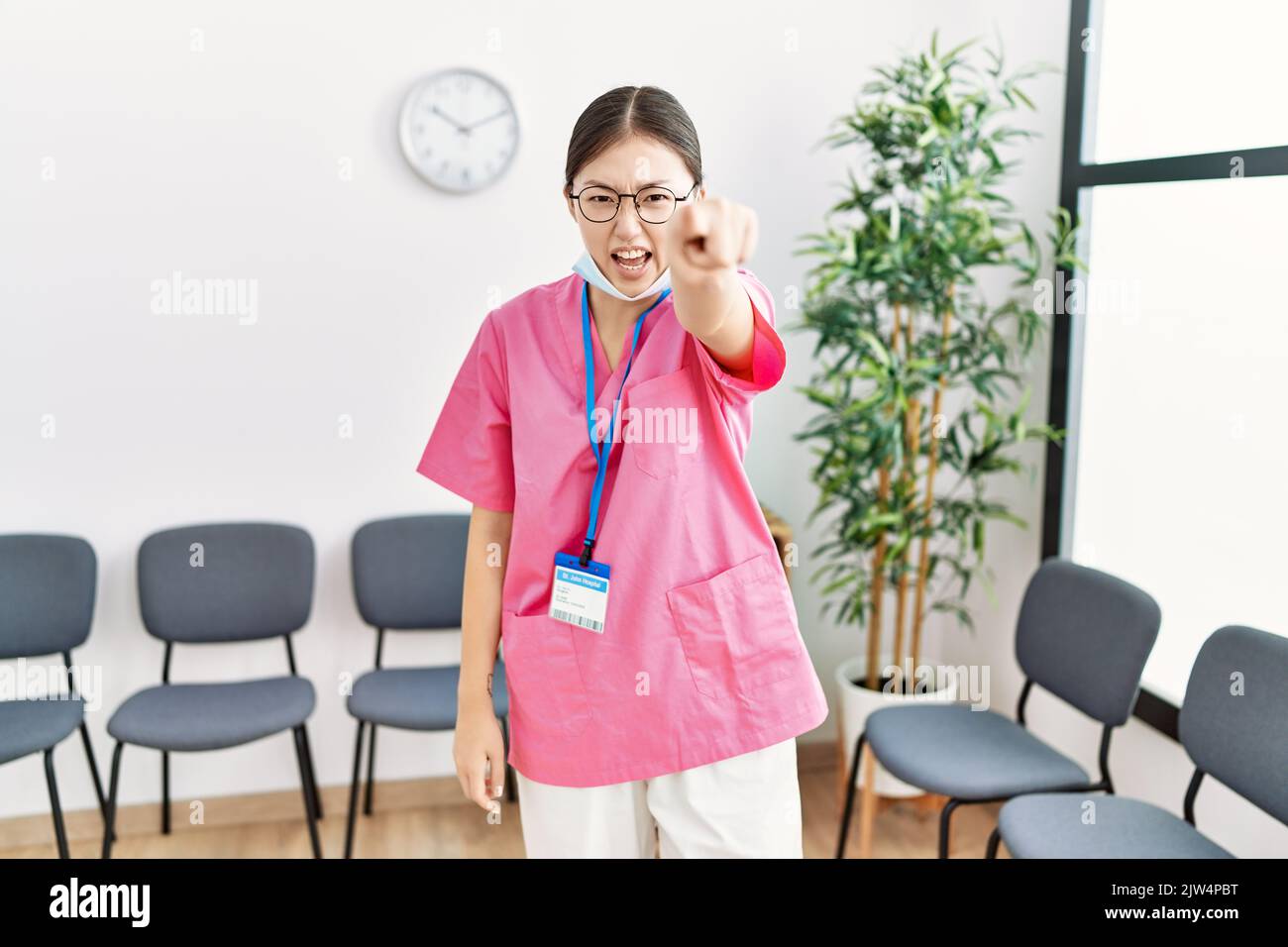 Finger pointing blame nurse hi-res stock photography and images - Alamy