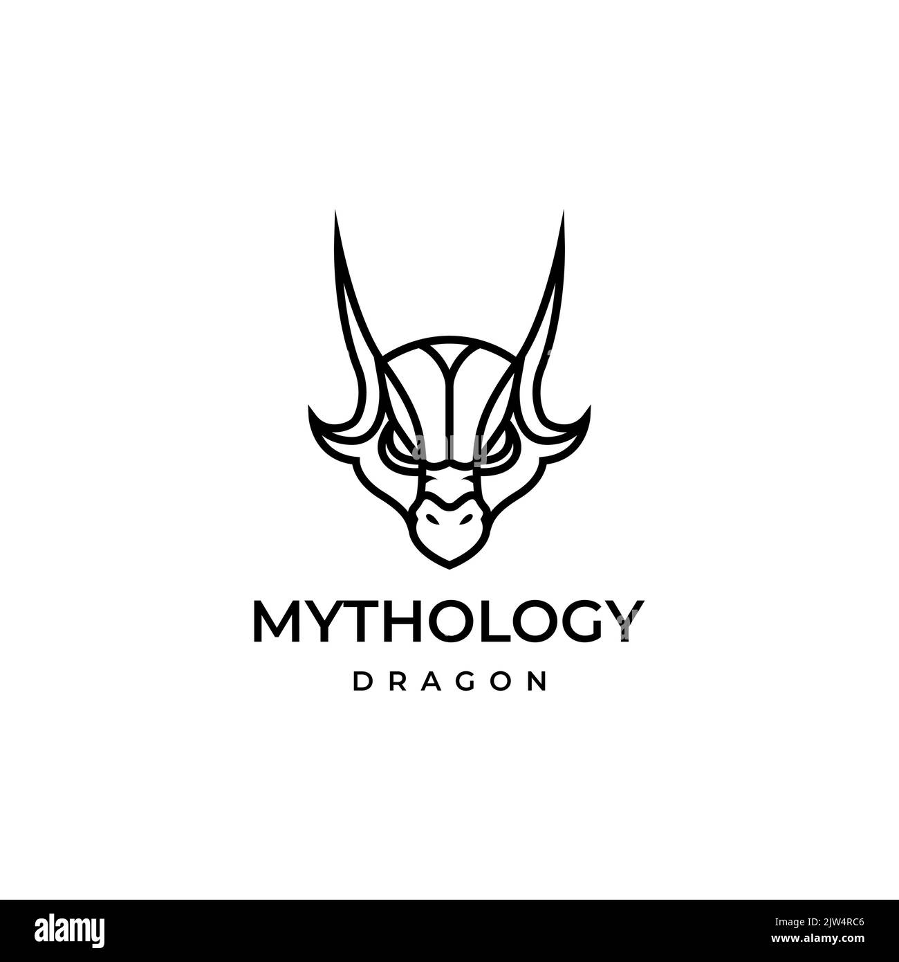 Dragon head logo Black and White Stock Photos & Images - Alamy