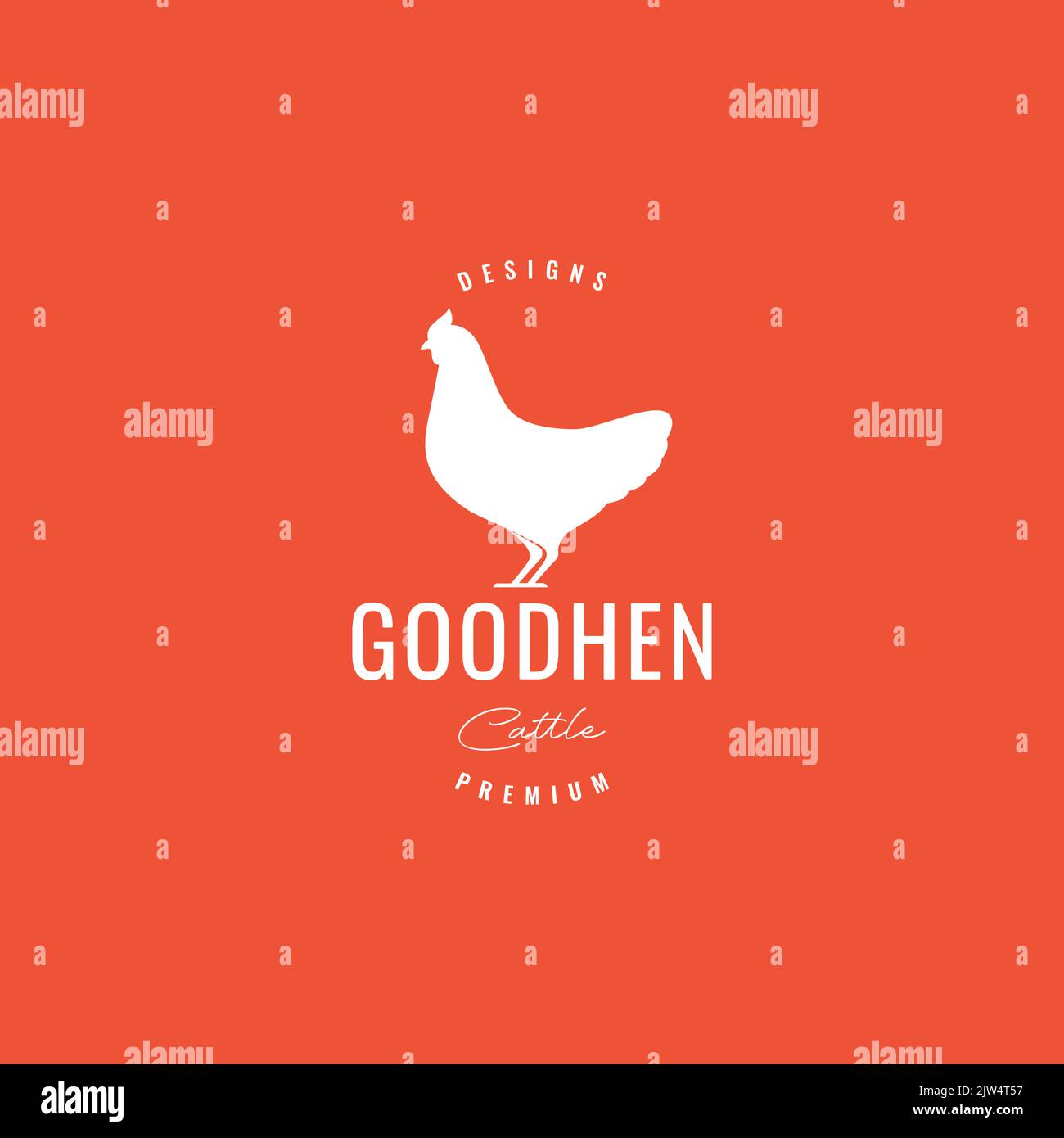 fat white hen poultry logo design Stock Vector Image & Art - Alamy