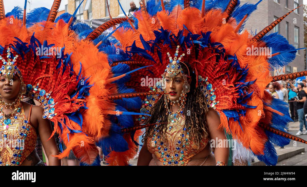 London, England, UK - August 29, 2022: Young people dressed for ...