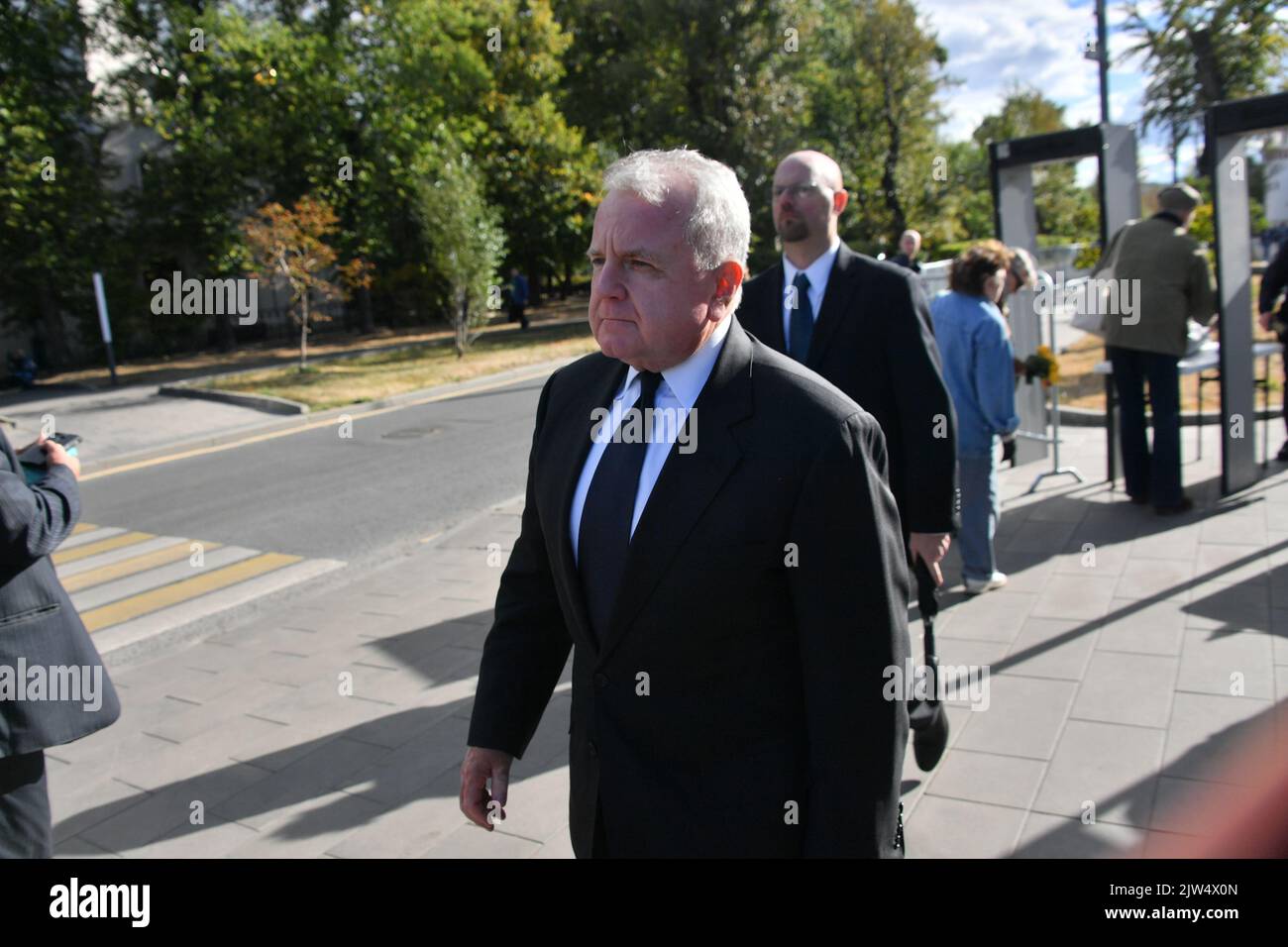 September 3, 2022. - Russia, Moscow. - A mourning ceremony for first ...