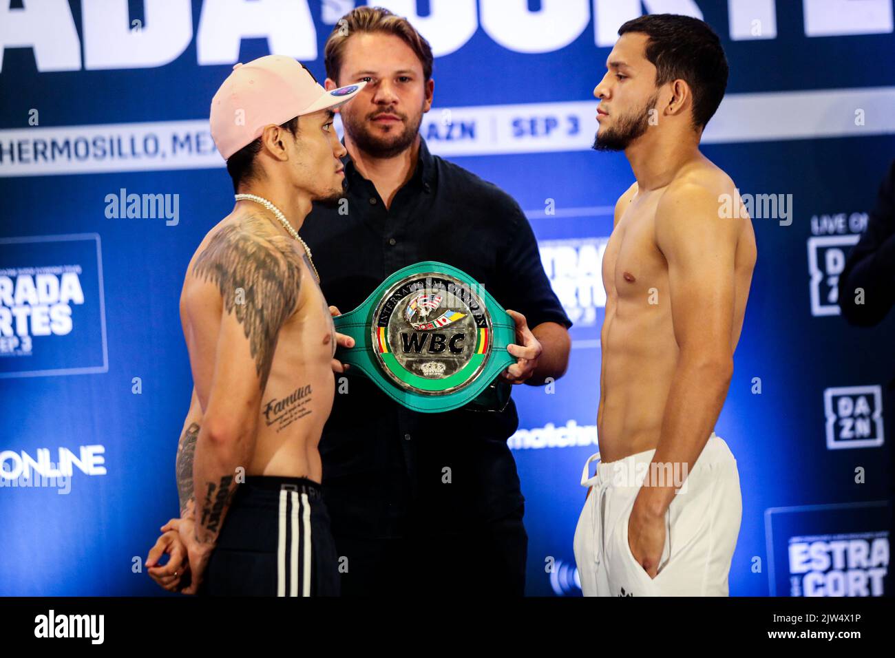 HERMOSILLO, MEXICO - SEPTEMBER 02: Eduardo 'Rocky' Hernández (L) and ...