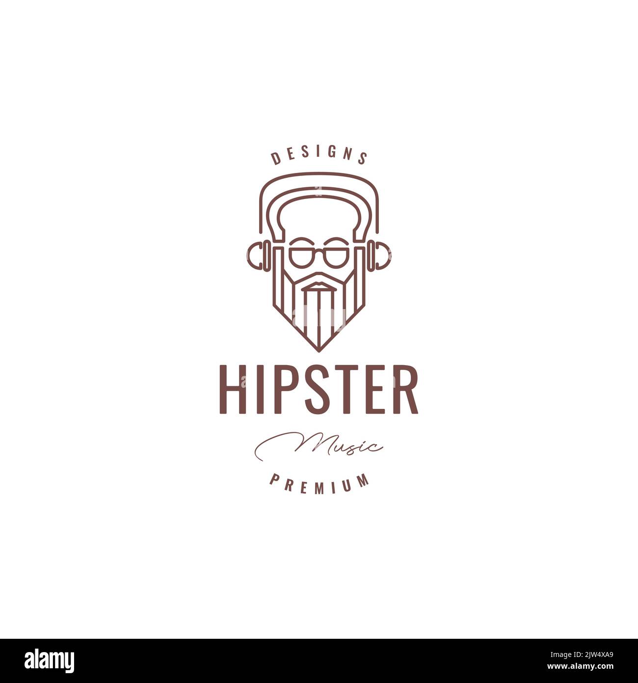 Man beard hearing music Cut Out Stock Images & Pictures - Alamy