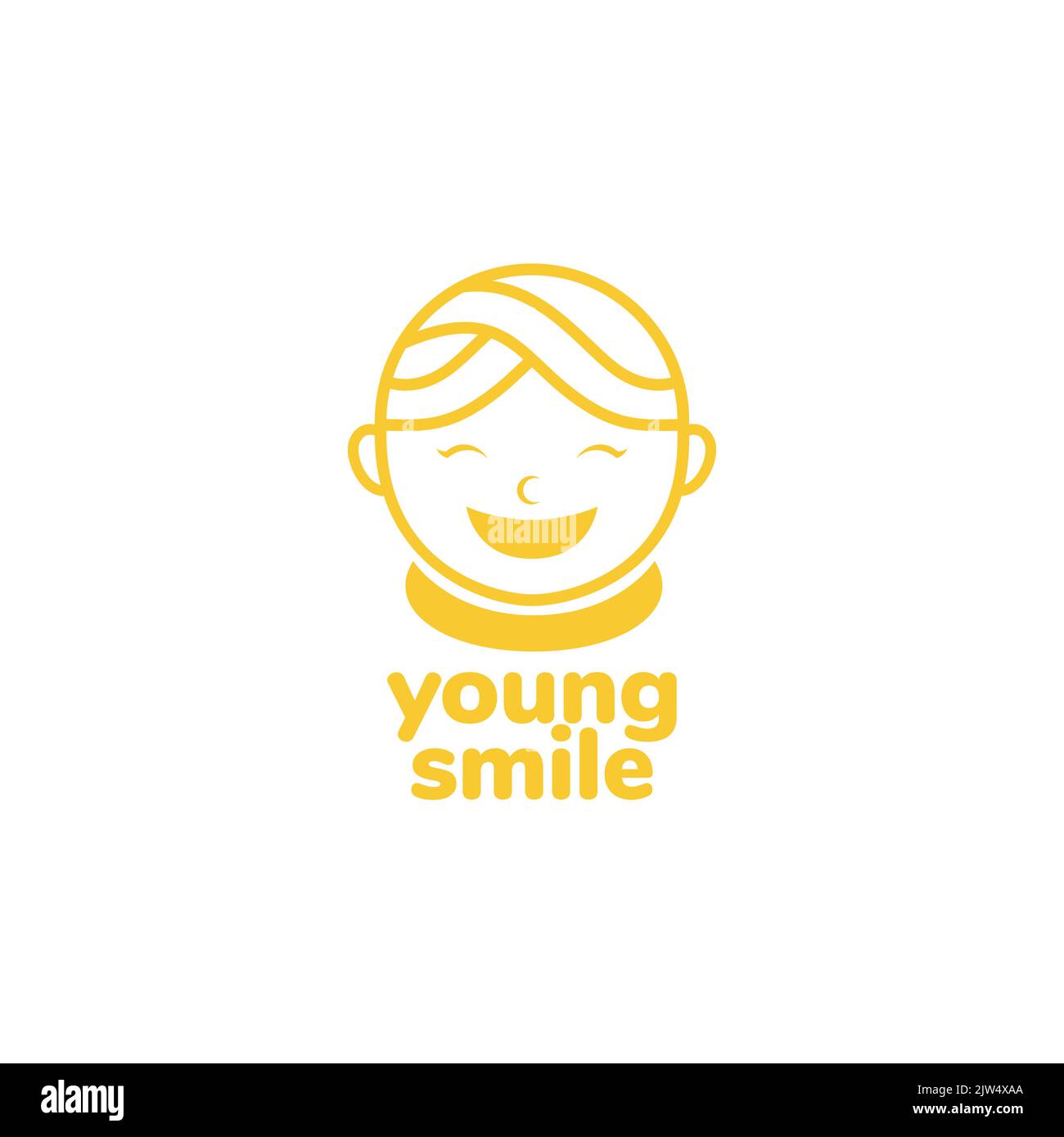 face kid laugh logo design vector Stock Vector Image & Art - Alamy