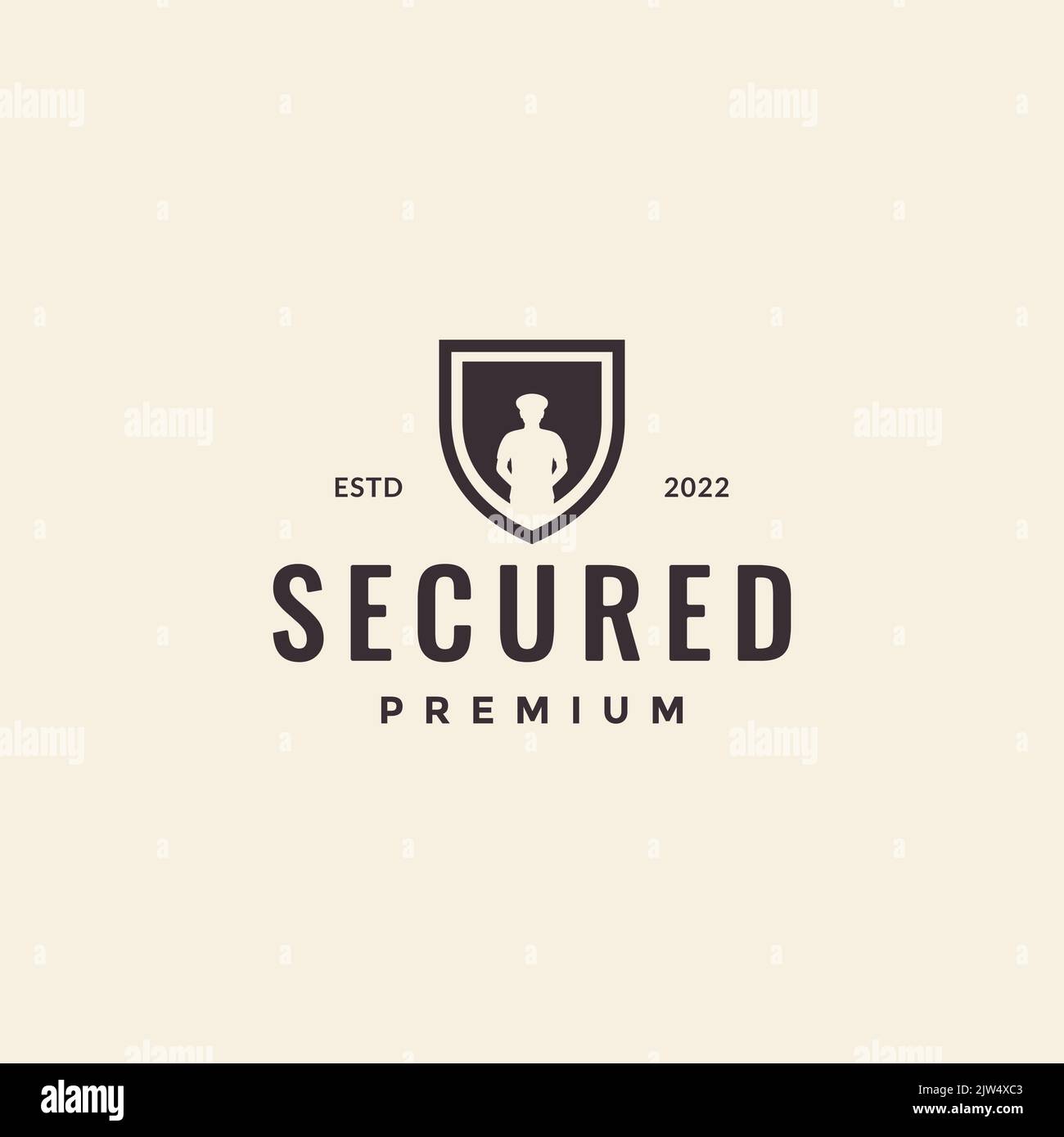 shield with security man logo design Stock Vector Image & Art - Alamy