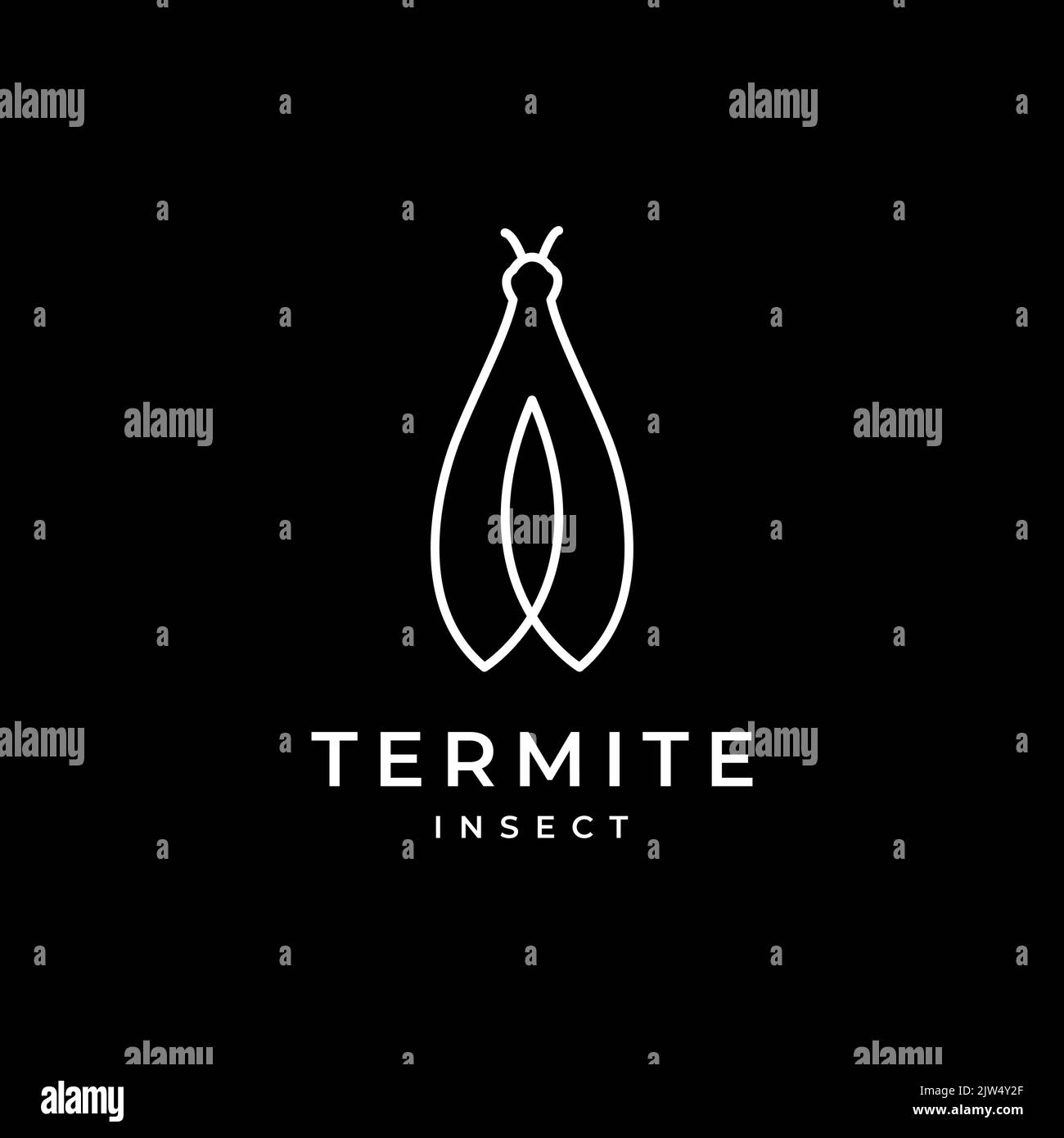 minimal lines modern termite logo design Stock Vector Image & Art - Alamy