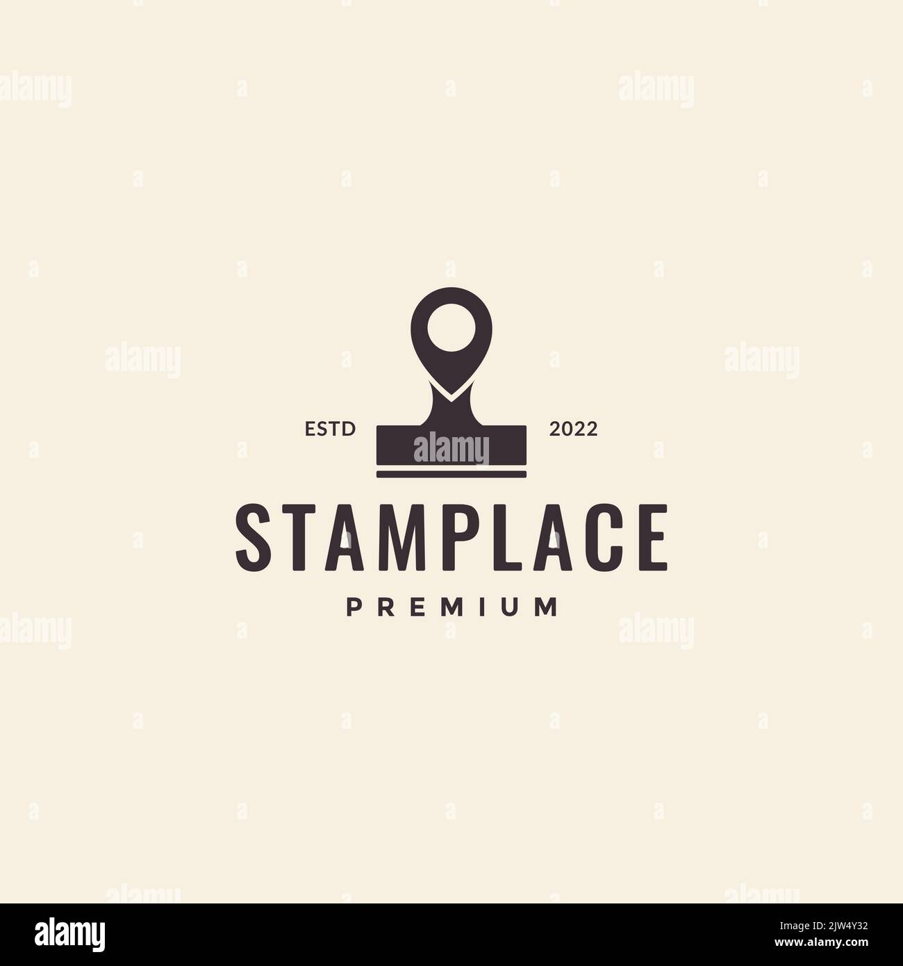 stamp maker place logo design Stock Vector Image & Art - Alamy