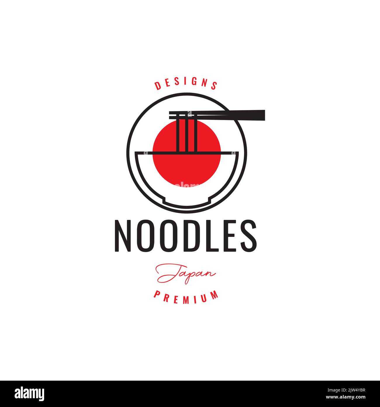 Japanese food udon noodle Stock Vector Images - Alamy