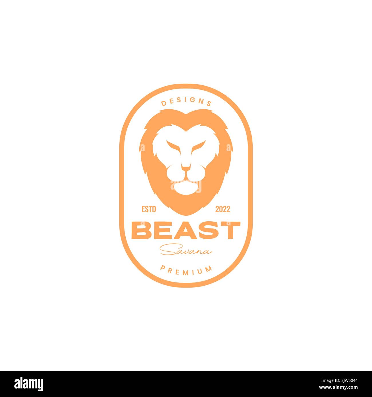 face beast lion mane vintage badge logo Stock Vector Image & Art - Alamy
