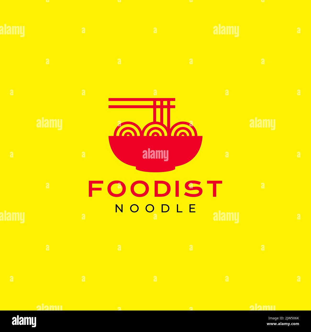 delicious noodle logo design vector Stock Vector Image & Art - Alamy