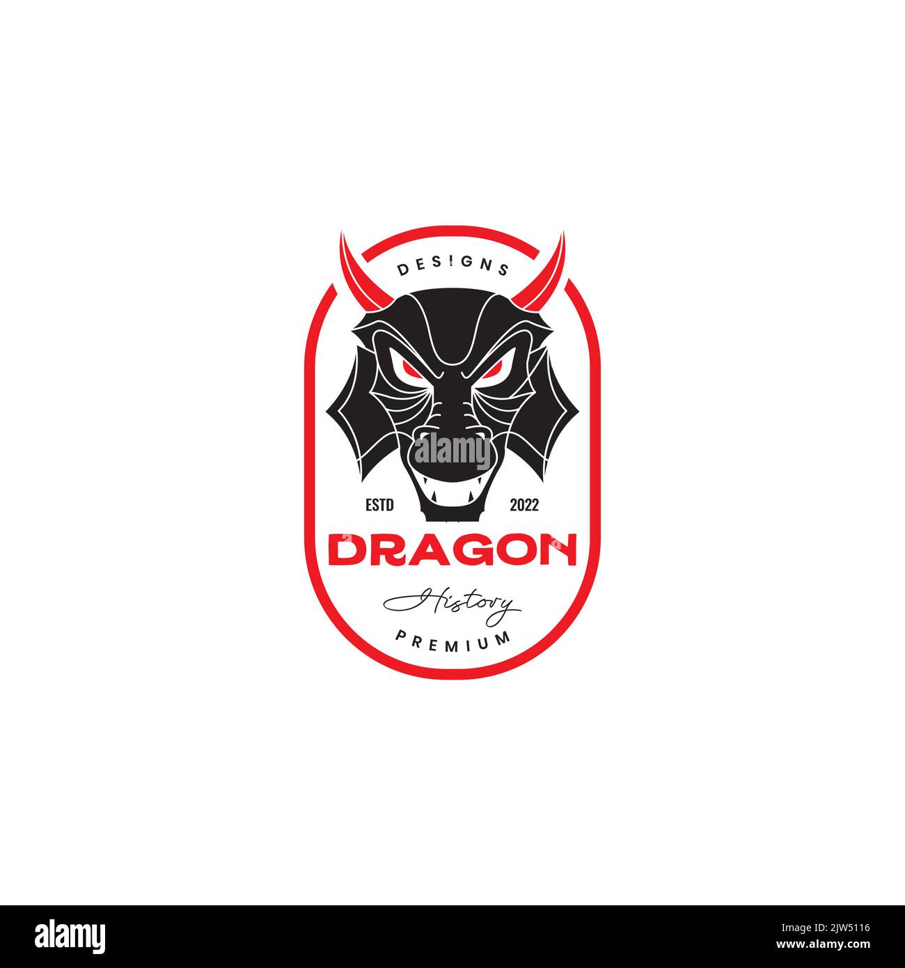 vintage myth dragon angry logo design Stock Vector Image & Art - Alamy