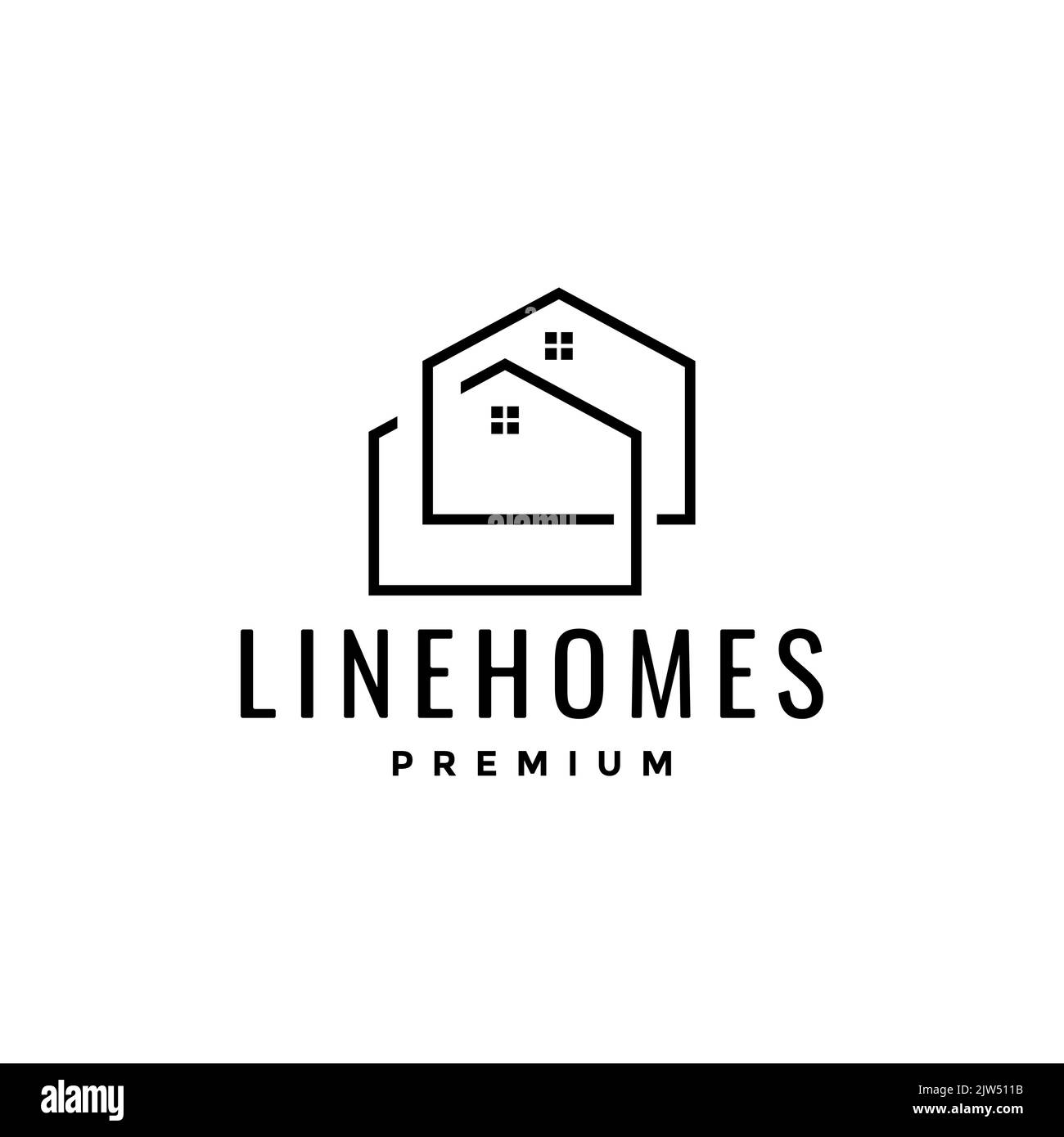 minimalist home neighbor logo design Stock Vector Image & Art - Alamy