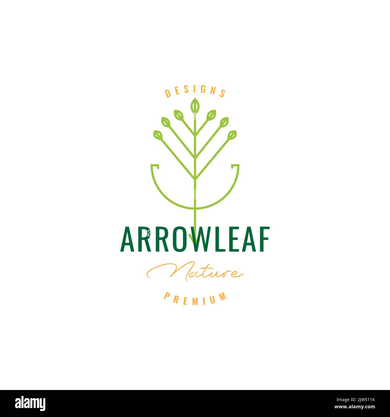 nature leaf arrows logo design Stock Vector Image & Art - Alamy
