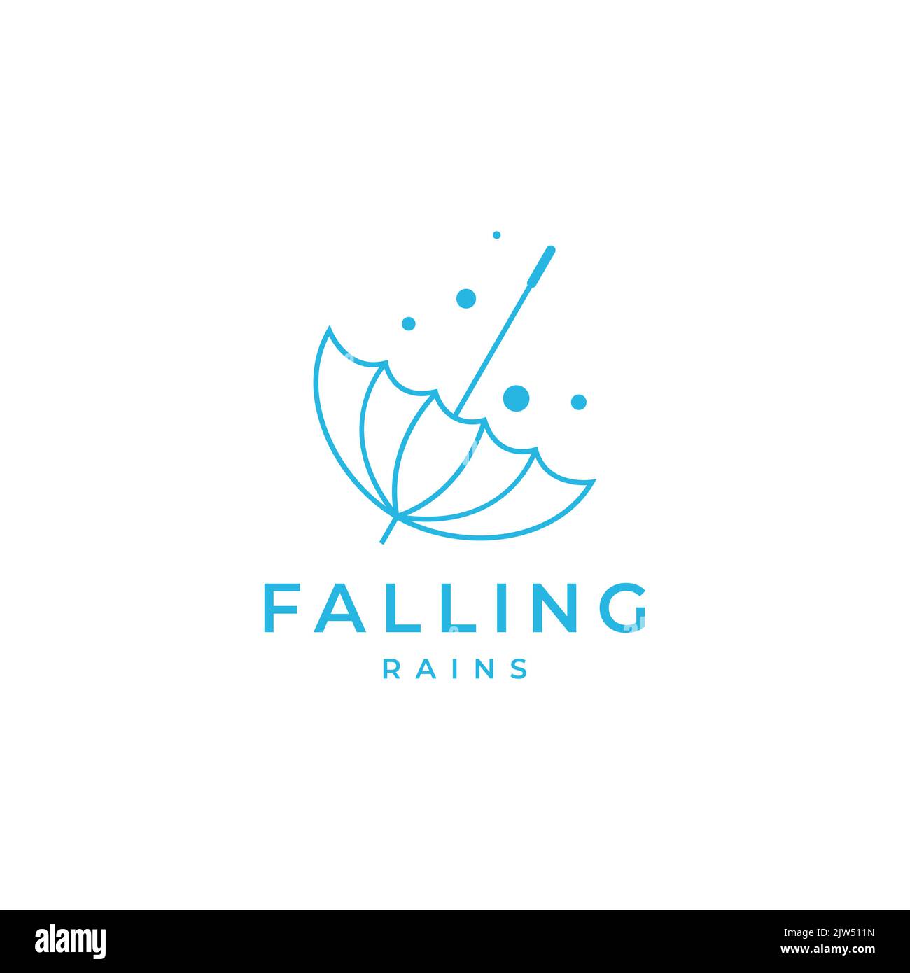umbrella falling rain logo design Stock Vector Image & Art - Alamy