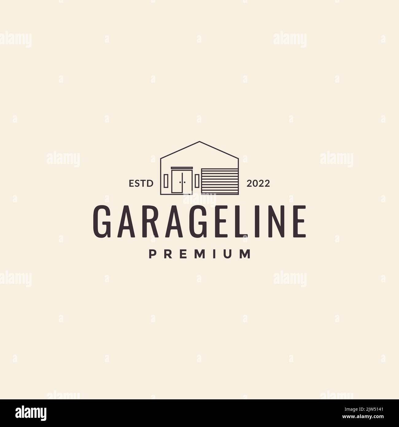 minimal garage logo design vector Stock Vector Image & Art - Alamy