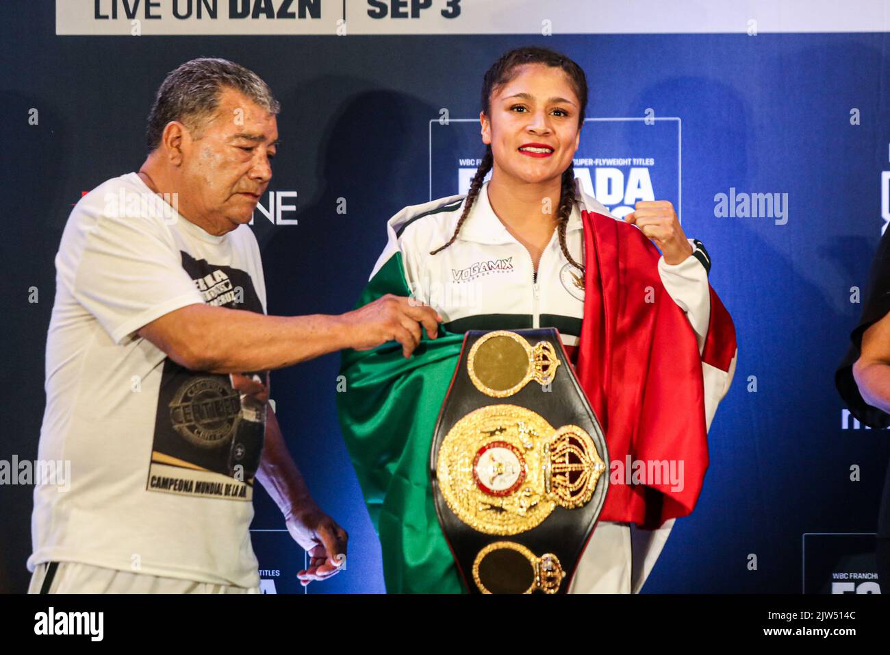 HERMOSILLO, MEXICO - SEPTEMBER 02: Érika 'Dinamita' Cruz pose prior her ...