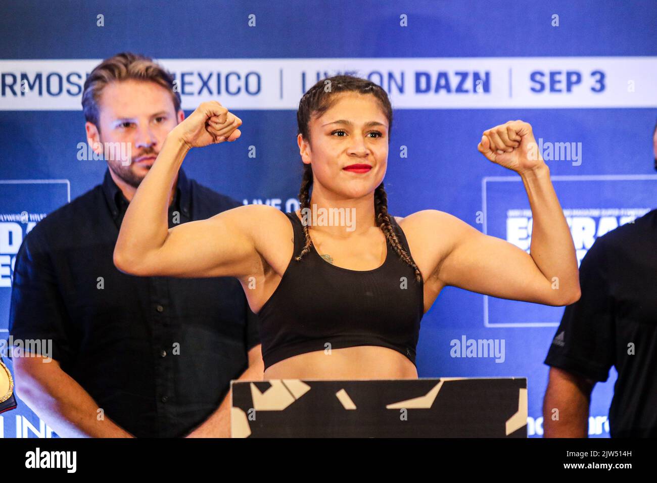 HERMOSILLO, MEXICO - SEPTEMBER 02: Érika 'Dinamita' Cruz pose prior her ...