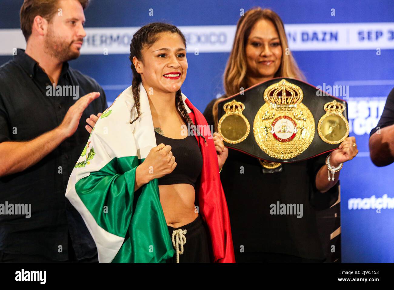HERMOSILLO, MEXICO - SEPTEMBER 02: Érika 'Dinamita' Cruz pose prior her ...