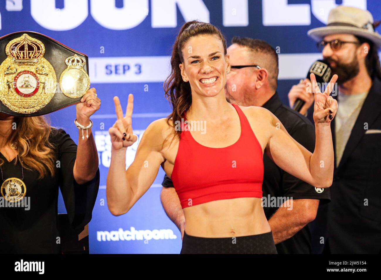HERMOSILLO, MEXICO - SEPTEMBER 02:Jelena Mrdjenovich (R) pose prior her ...