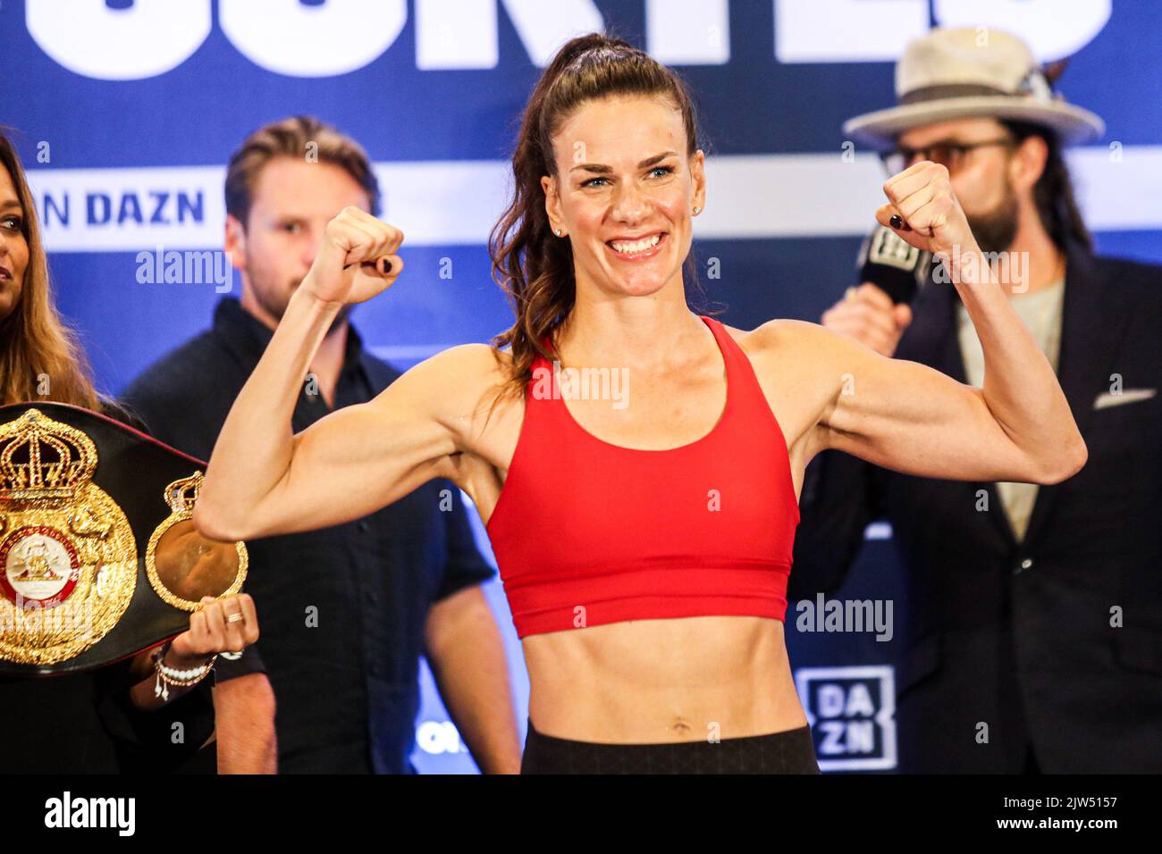 HERMOSILLO, MEXICO - SEPTEMBER 02: Jelena Mrdjenovich (R) pose prior ...