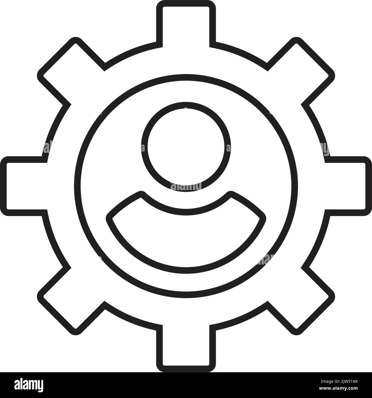 Human, setting, settings icon - Simple editable vector EPS file Stock Vector Image & Art - Alamy