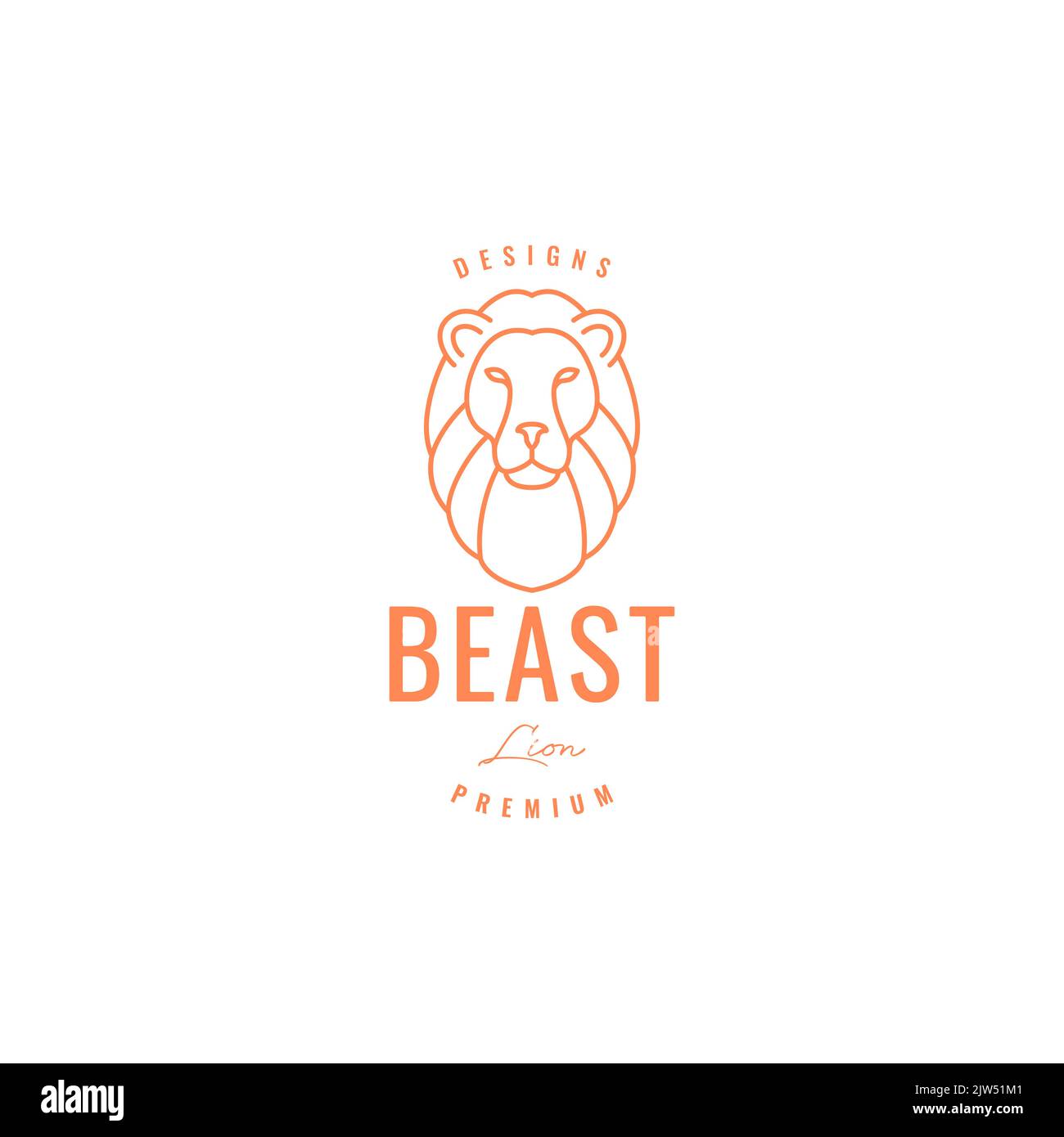 minimal face beast lion mane logo design Stock Vector Image & Art - Alamy
