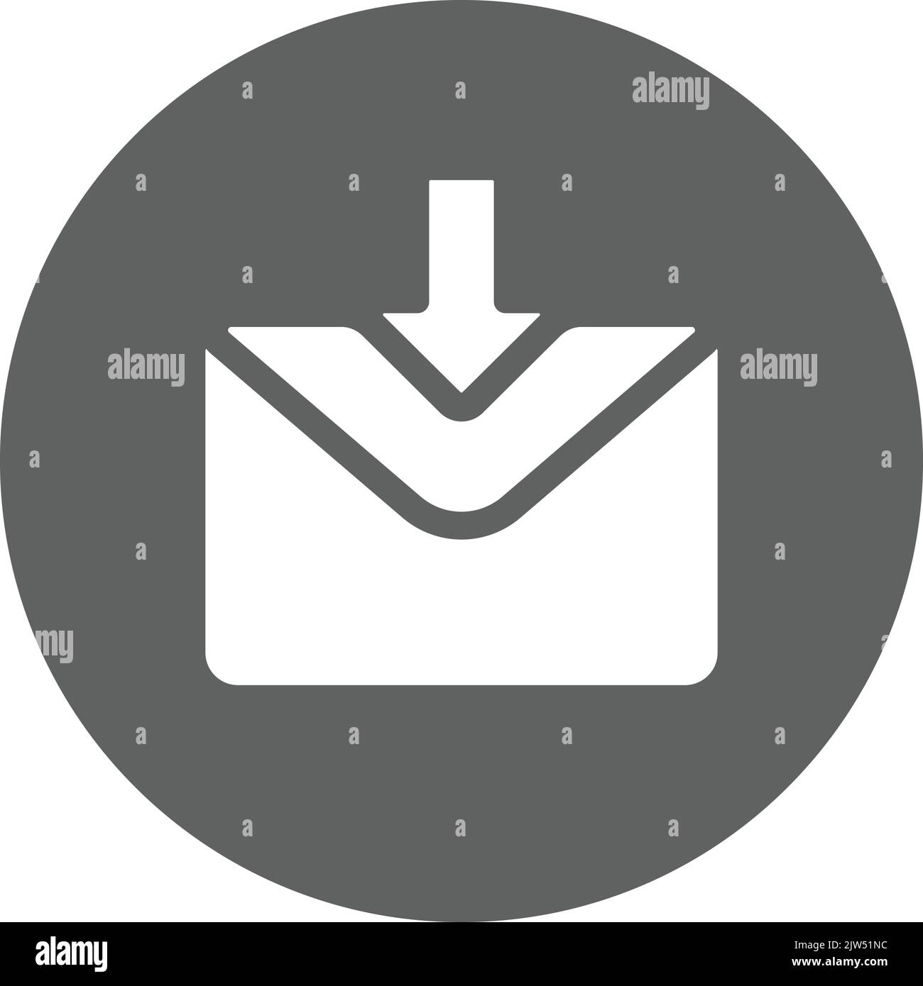 Inbox, letter icon - Vector EPS file. Perfect use for print media, web ...